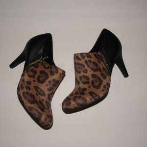 dexflex comfort | Shoes | Dexflex Leopard Print Vegan Leather Booties ...